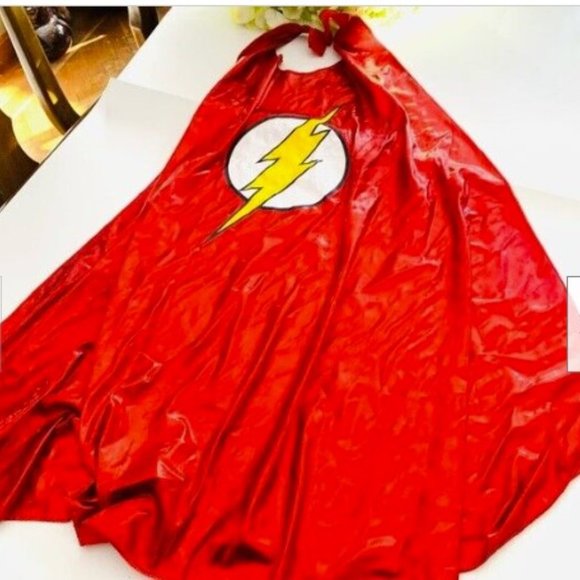 Accessories | 6 Flags Red Dress Up Cape The Flash Velcro Closure Adult ...